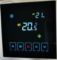 China Wall Mounted Fan Coil Unit Thermostat Digital Room Thermostat High Precision for sale