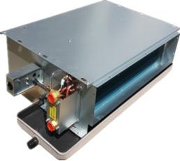 China Meco, Ceiling concealed duct, 2-pipe system, 500CFM, air return by side, with air plenum, air box, filter and AC motor for sale