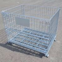 China Galvanized Collapsible Storage Cage 800-1500kg Capacity with 50×50mm Mesh and 4.8-6.0mm Wire Diameter for sale