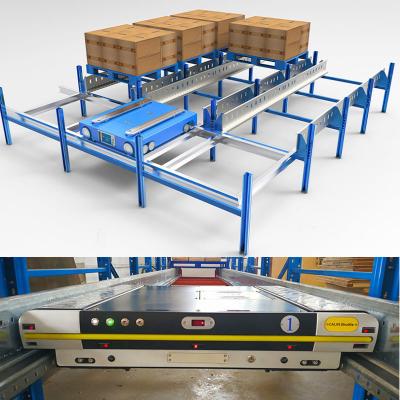 China Radio Shuttle Rack System with 1000kg Capacity - Two-Way and Four-Way Automated Pallet Storage for sale