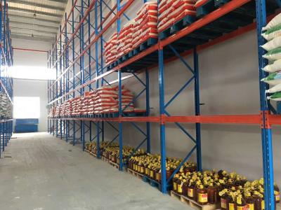 China Industrial Heavy Duty Pallet Rack System with 12.8m Height Capacity and 75mm Adjustable Pitch for Warehouse Storage for sale