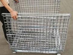 China Foldable Wire Mesh Container 800-1500kg Capacity | 50×50mm Mesh | Galvanized Steel Storage Cage for sale