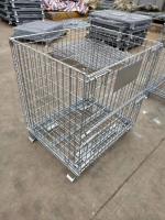 China Customized Wire Mesh Storage Cages 500-800kg Capacity Industrial Metal Container with Galvanized Finish for sale