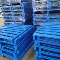 China Industrial Heavy Duty Steel Pallets 500KG-3000KG Load Capacity with Zinc Galvanized Powder Coating Finishes for sale
