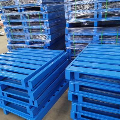 China Industrial Heavy Duty Steel Pallets 500KG-3000KG Load Capacity with Zinc Galvanized Powder Coating Finishes for sale