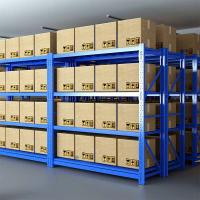 China Industrial Storage Racks 350-800kg Capacity Boltless Steel Shelving for Warehouse Logistics for sale