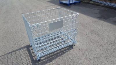 China Warehouse Mesh Box Foldable Wire Container 800-1200mm Length, 500-2000kg Capacity Stackable Storage for sale