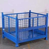 China Customized Stackable Steel Pallet Cage - 1000kg Load Capacity, 4-High Stacking Bulk Bins for Industrial Storage for sale
