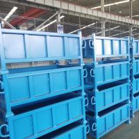 China Industrial Steel Grid Metal Box Pallet - Custom Size Heavy Duty Storage Cage with Stackable & Nestable Design for sale