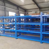 China Rust Free Industrial Warehouse Racking Rivetier Boltless Shelving Powder Coating for sale