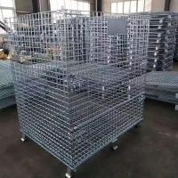 China Stackable Galvanized Storage Cage with 500KG-1000KG Load Capacity and 4-High Stacking Design for sale