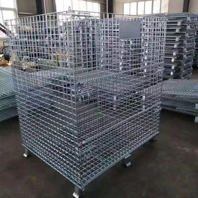 China Stackable Galvanized Storage Cage with 500KG-1000KG Load Capacity and 4-High Stacking Design for sale