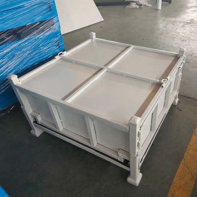 China Heavy Duty Steel Bulk Bins Metal Pallet Bins Customized 1200x1000mm Industrial Storage for sale