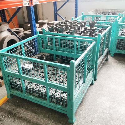 China Industrial Grid Metal Pallet Box - Foldable Steel Storage Container with Custom Sizes and Multiple Colors for Warehouse Use for sale