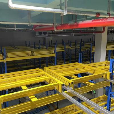 China Heavy Duty Push Back Storage Rack System 500-5000kg Capacity | Custom Steel Warehouse Shelving for sale