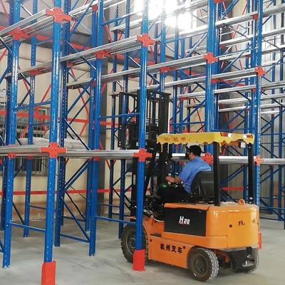 China Heavy Duty Drive-In Pallet Racking System - 2-7 Levels Customizable Depth with Powder Coated or Galvanized Finish for sale