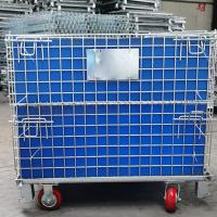 China JINGHUI Foldable Metal Storage Cage CCL-3620145 - 0.8T to 2.0T Capacity, 4-Layer Stackable Design for sale