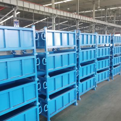 China Customizable  Foldable Warehouse Storage Pallet Box Storage Mesh Bins for sale