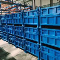 China Heavy Duty Metal Pallet Box 3-4 Ton Capacity Steel Bulk Bins Industrial Storage for sale