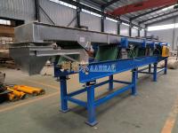 China Balance Eccentric Leaf Spring Vibratory Conveyor 600-2000mm Width for Natural Crumb Rubber Cooling and Transport for sale
