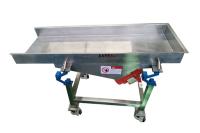 China Portable Food Grade Stainless Steel Vibratory Feeder with Shaker Conveyor Suspension - 25-1000 t/h Capacity, 2-6mm Amplitude for sale