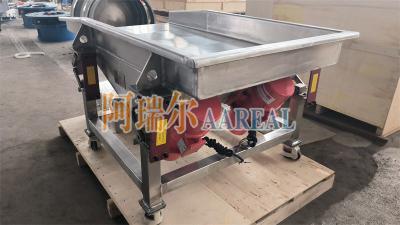 China Small Size Mobile Variable Frequency Food Grade Stainless Steel Vibratory Feeder with ROSTA Suspension - 25-1000 t/h Capacity, 2-6mm Amplitude for sale