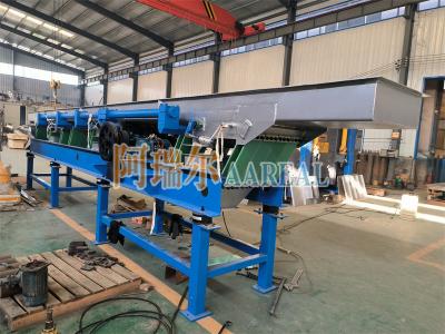 China 600mm Stainless Steel 304 Leaf Spring Eccentric Vibratory Conveyor - 25 TPH Capacity for Salt Conveying for sale