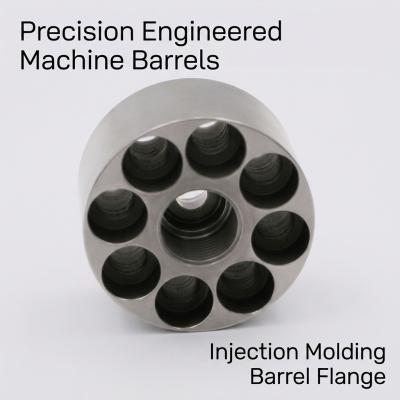 China Injection Molding Machine Bimetallic Screw Barrel NISSEI 40T Barrel Flange HRC 30 for sale