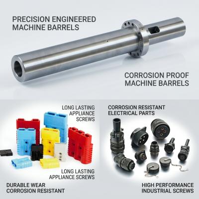China Wear Resistant Bimetallic Screw Barrel Corrosion Resistant Bimetallic HRC 60 - 62 for sale