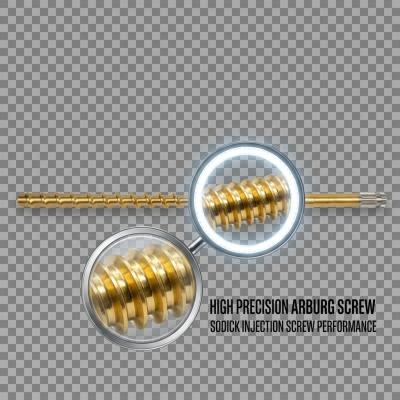 China Optical Field Injection Screw Barrel HRC 48 - 52 Screw Plunger Injection Molding for sale