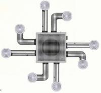 China Decorative 4 Side Air Flowing Type Fan Coil Unit Can Connect to Duct and Link with Diffuser for sale