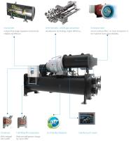 China SHWE/SCWG Water Cooled Screw Chiller 90-550+RT Continuous-Duty Platform Extended-Life SKF-Bearing Screw Compression for 50,000+ Hour Service Intervals for sale