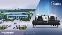 China Water Cooled Screw Chiller Supplier Midea 330 1990 kW COP 5.5 AHRI 550 590 Semi Hermetic Screw Water Chiller SKF Bearing Design for 50000 Hour Service Life for sale