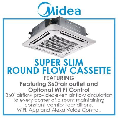 China Compact Four-Way Cassette Drop-and-Go Four-Way Cassette That Fits a 620×620 mm Ceiling Tile Opening No Cutting No Framing No Custom Adaptation Swap One Tile  Insert the Unit Done for sale