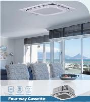 China Occupancy-Aware Four-Way Cassette with Acoustic-Grade EEV Silencing Radar-Driven Demand Control Noiseless Refrigerant Routing and Seven-Step Fan Matching for the Modern Open Floor Plate for sale