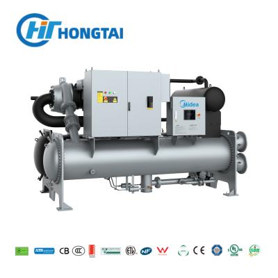 China Water Cooled Centrifugal Chiller 1200-12500 kW MagLev OilFree UltraHigh Efficiency R134a R513A T3 55°C for sale
