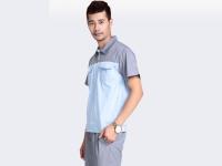 China Lapel Adults Industrial Workwear No Wrinkling With Good Wash Fastness for sale
