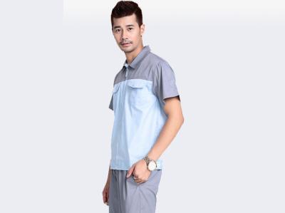 China Lapel Adults Industrial Workwear No Wrinkling With Good Wash Fastness for sale