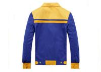 China Formal Blue And Yellow Work Jackets Durable With Hit Color Pocket Design for sale