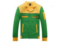 China Formal Blue And Yellow Work Jackets Durable With Hit Color Pocket Design for sale