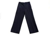 China Black Boys School Uniform Pants Printing Logo Legs Closed Elongated Body Curve for sale