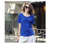 China 100% Cotton Women's T - Shirts Loose Fashion Color Double Car Line Charm for sale