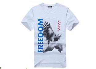 China White Casual T - Shirts Customized / Personalised Tee Shirts With Black Photos for sale