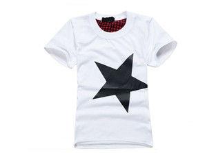 China Silk Screen Printed Mens T - Shirts Crew Neck Double Color  / Summer Apparel for sale