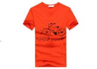 China Round Collar Embroidered Casual T Shirts 150g 180g Slim Fit Pattern Printing for sale