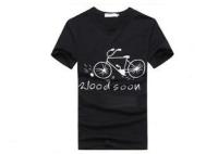 China Round Collar Embroidered Casual T Shirts 150g 180g Slim Fit Pattern Printing for sale
