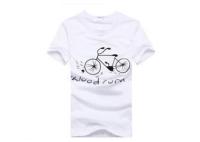 China Round Collar Embroidered Casual T Shirts 150g 180g Slim Fit Pattern Printing for sale