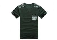 China V Neck Short Sleeve Men's T Shirts With Pocket / Cotton Casual Boys Tee Shirts for sale