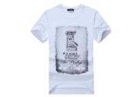 China Casual Polyester Men's T Shirts Printing Round Neck , Womens Tee Shirts Blank for sale
