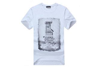China Casual Polyester Men's T Shirts Printing Round Neck , Womens Tee Shirts Blank for sale